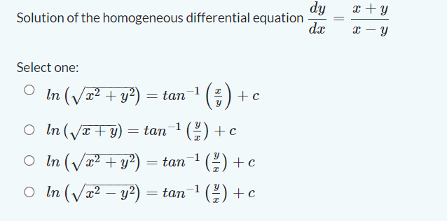Solved Solution of the homogeneous differential equation | Chegg.com
