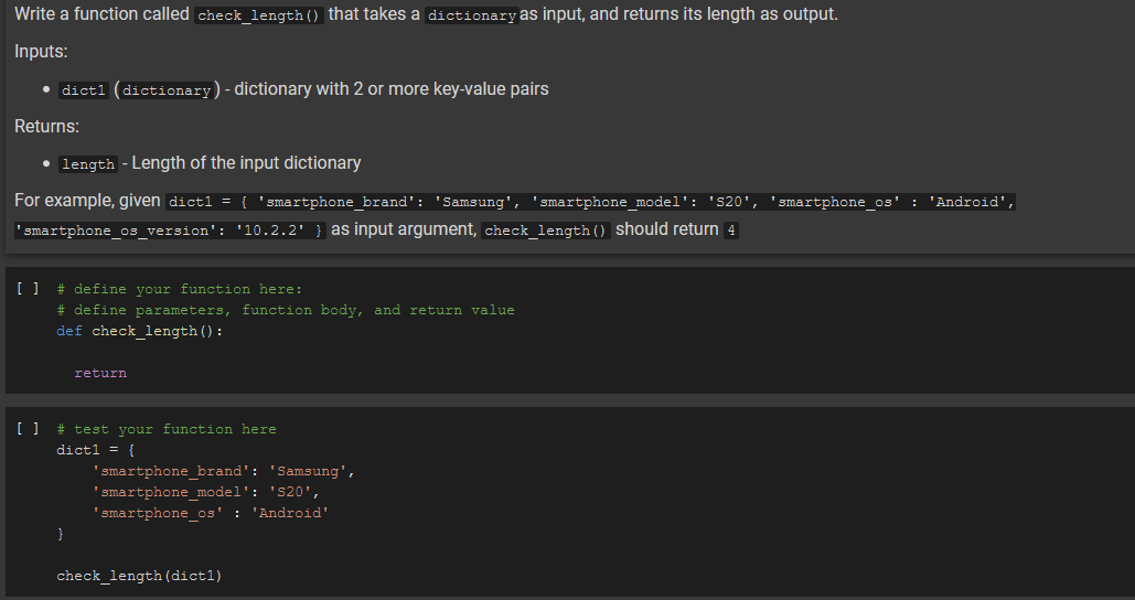 Solved Write a function called check_length() that takes a | Chegg.com