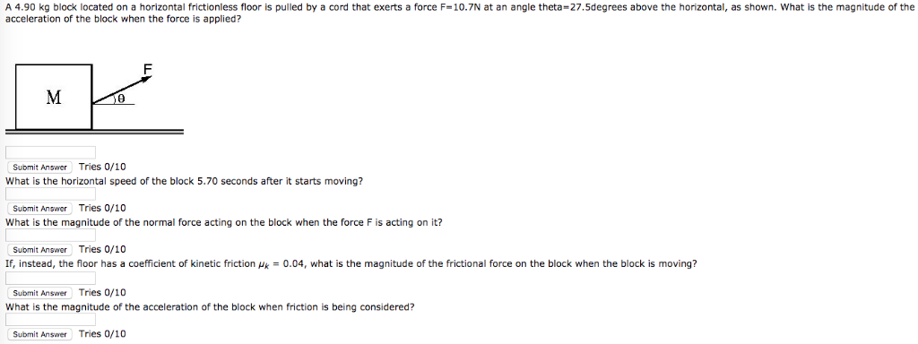 Solved A 4.90 kg block located on a horizontal frictionless | Chegg.com