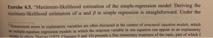Solved Exercise 6.5. Maximum-likelihood estimation of the | Chegg.com