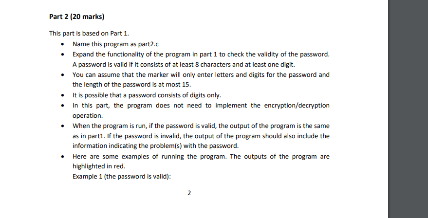 Part 2 (20 marks) This part is based on Part 1. • | Chegg.com