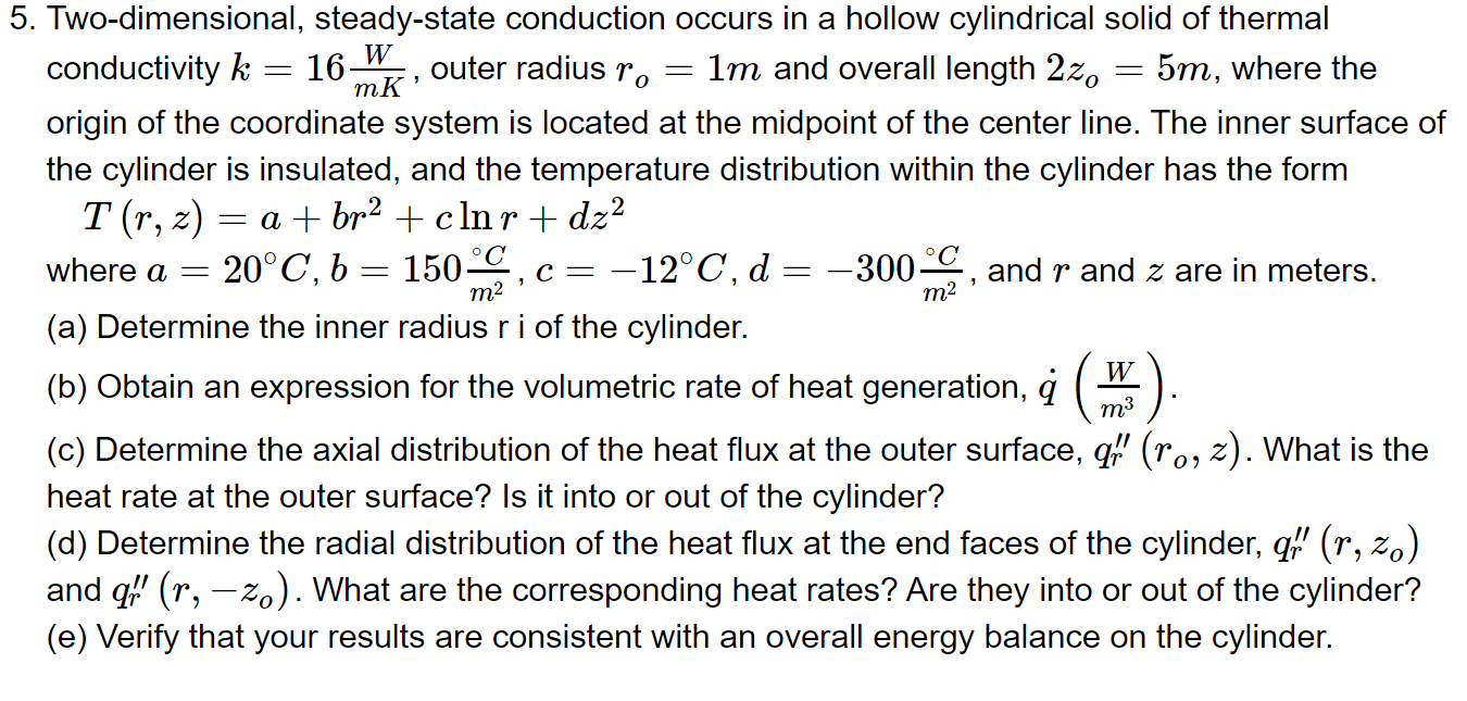 Solved m2 5. Two-dimensional, steady-state conduction occurs | Chegg.com