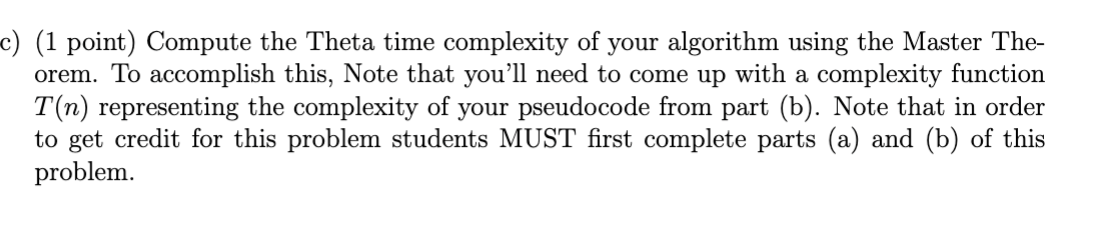 Solved (6 points) Divide and Conquer The following | Chegg.com
