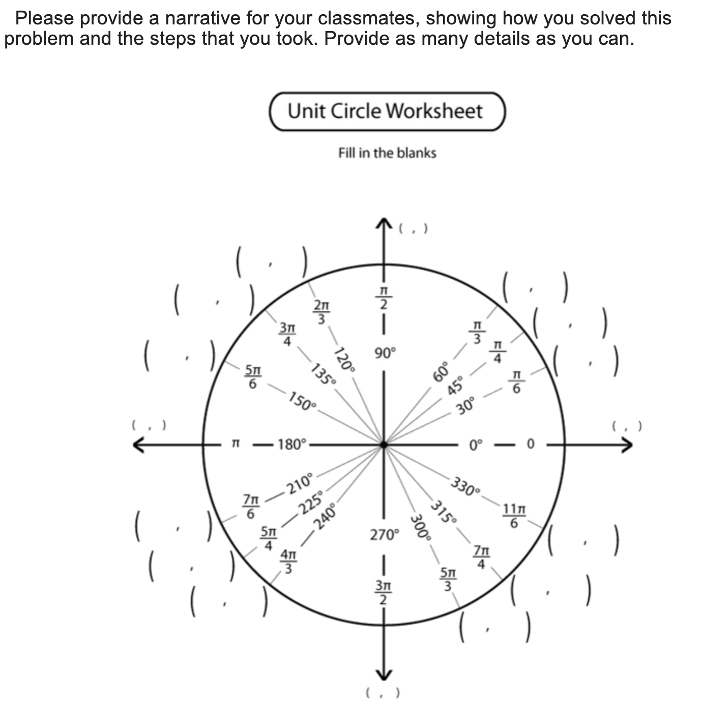 Solved Please provide a narrative for your classmates, | Chegg.com