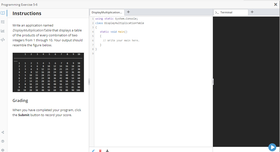 Solved Programming Exercise 5-6 x m | Instructions Display | Chegg.com Solved Programming Exercise 5-6 x m | Instructions Display | Chegg.com