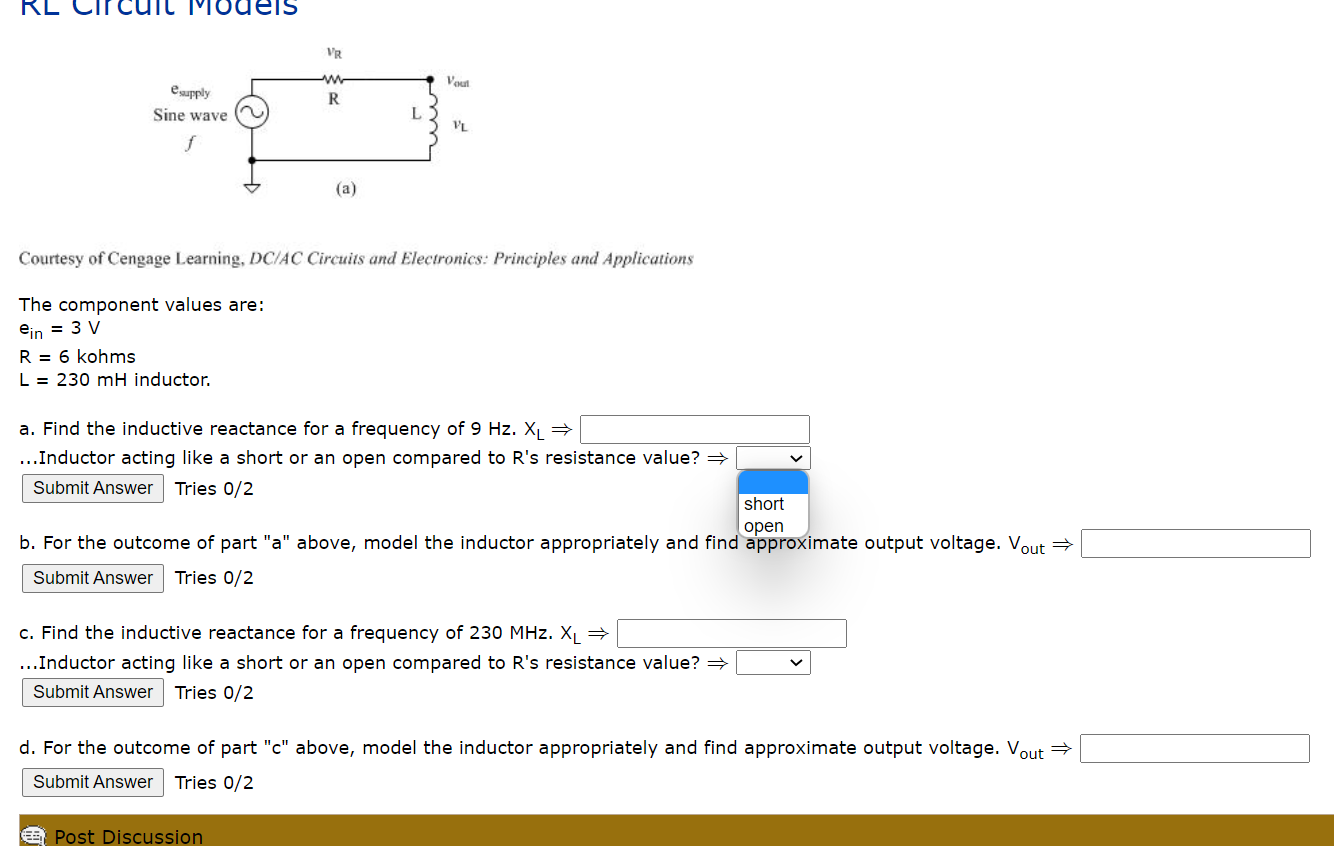 Solved Courtesy Of Cengage Learning Dc Ac Circuits And