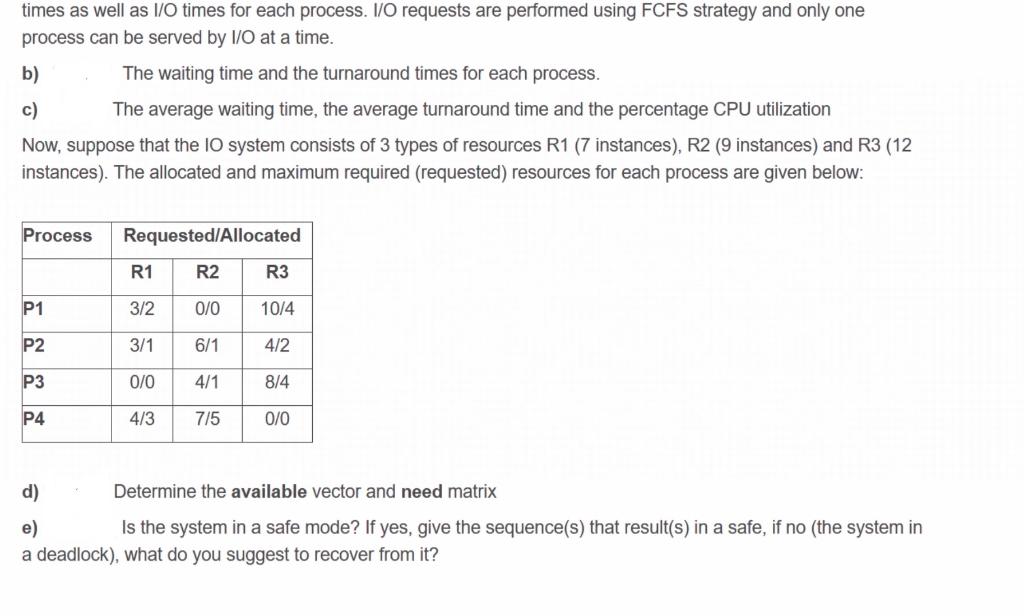 Solved A single-CPU system has four processes, P1, P2, P3 | Chegg.com