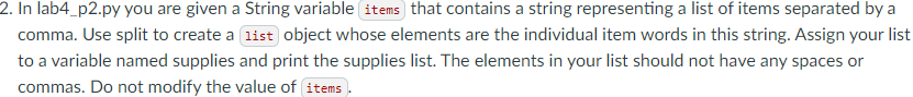 Solved 2. In lab4_p2.py you are given a String variable that | Chegg.com