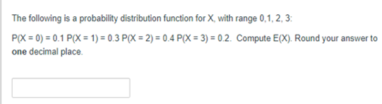 Solved The following is a probability distribution function | Chegg.com