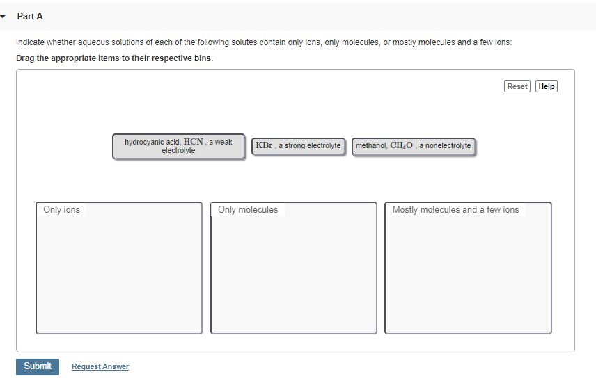 Solved Part A Indicate whether aqueous solutions of each of | Chegg.com Solved Part A Indicate whether aqueous solutions of each of | Chegg.com