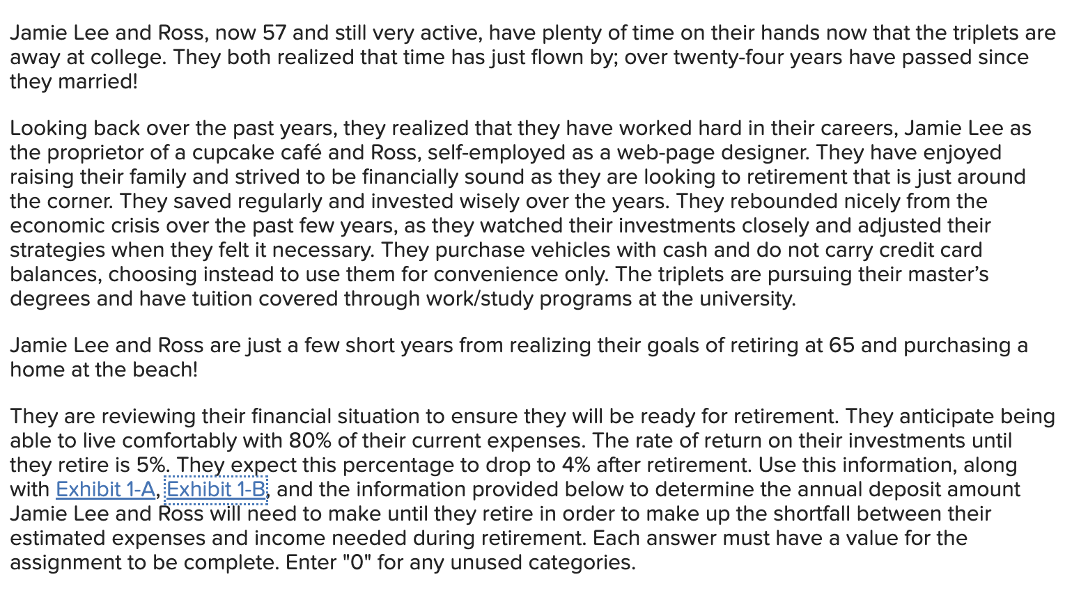 Solved Jamie Lee and Ross, now 57 and still very active, | Chegg.com