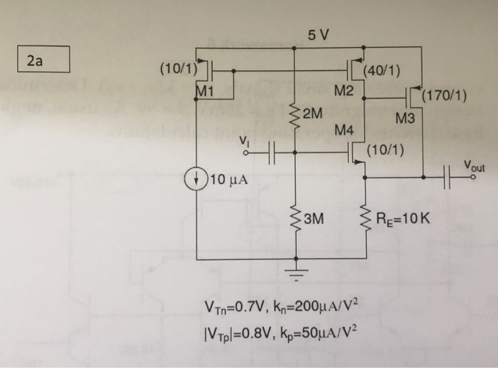 Solved 2a-c) All transistors have finite output impedance, | Chegg.com