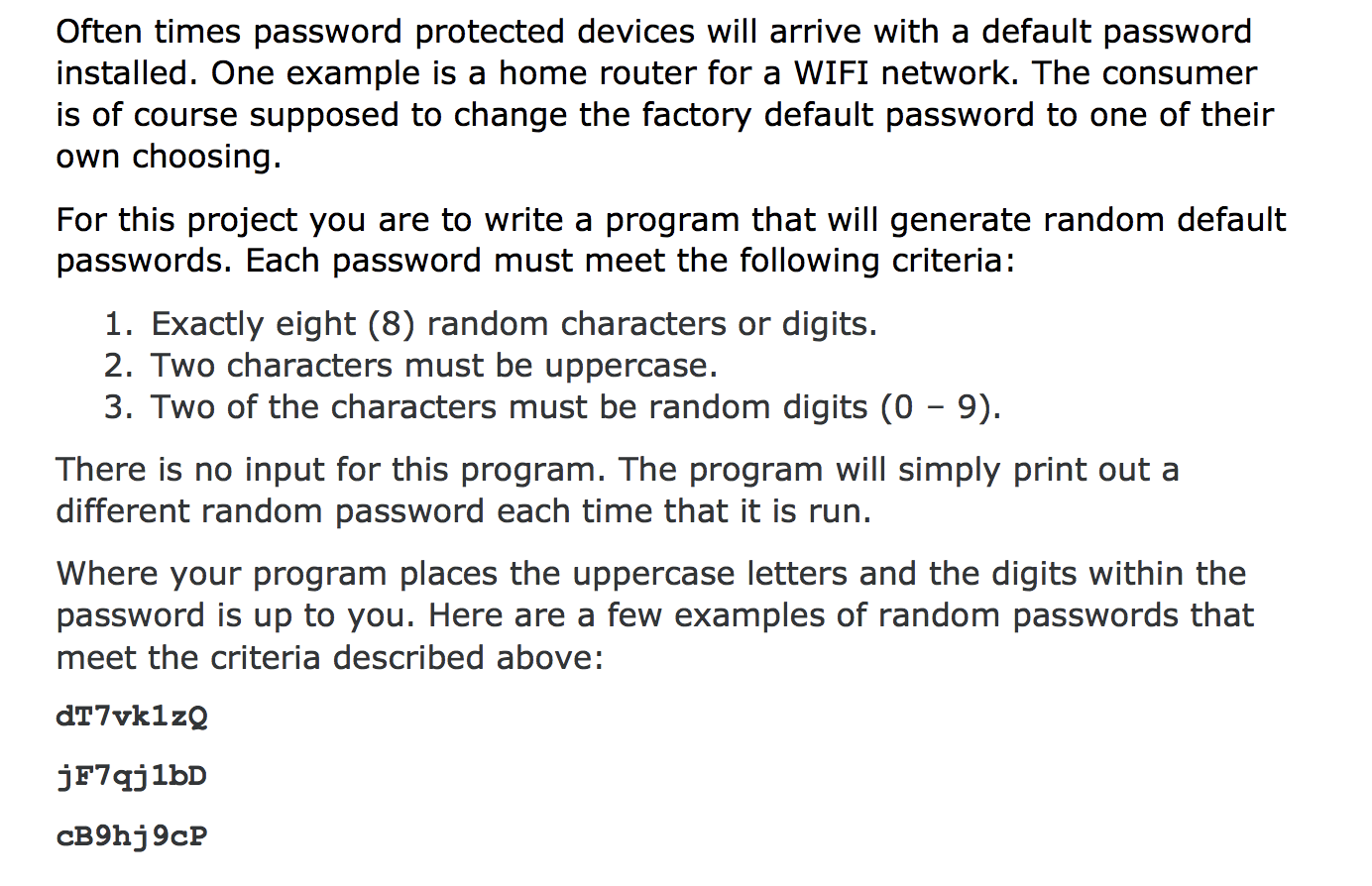Solved Often times password protected devices will arrive | Chegg.com