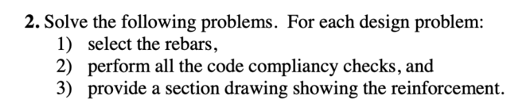 2. Solve the following problems. For each design | Chegg.com