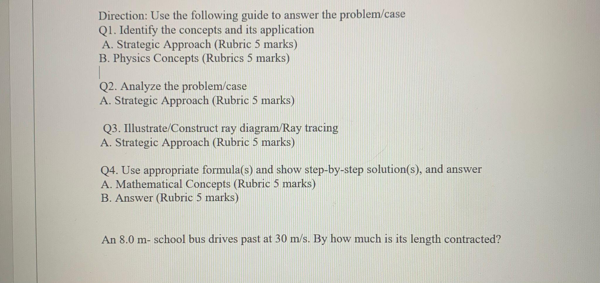 Solved Direction: Use the following guide to answer the | Chegg.com