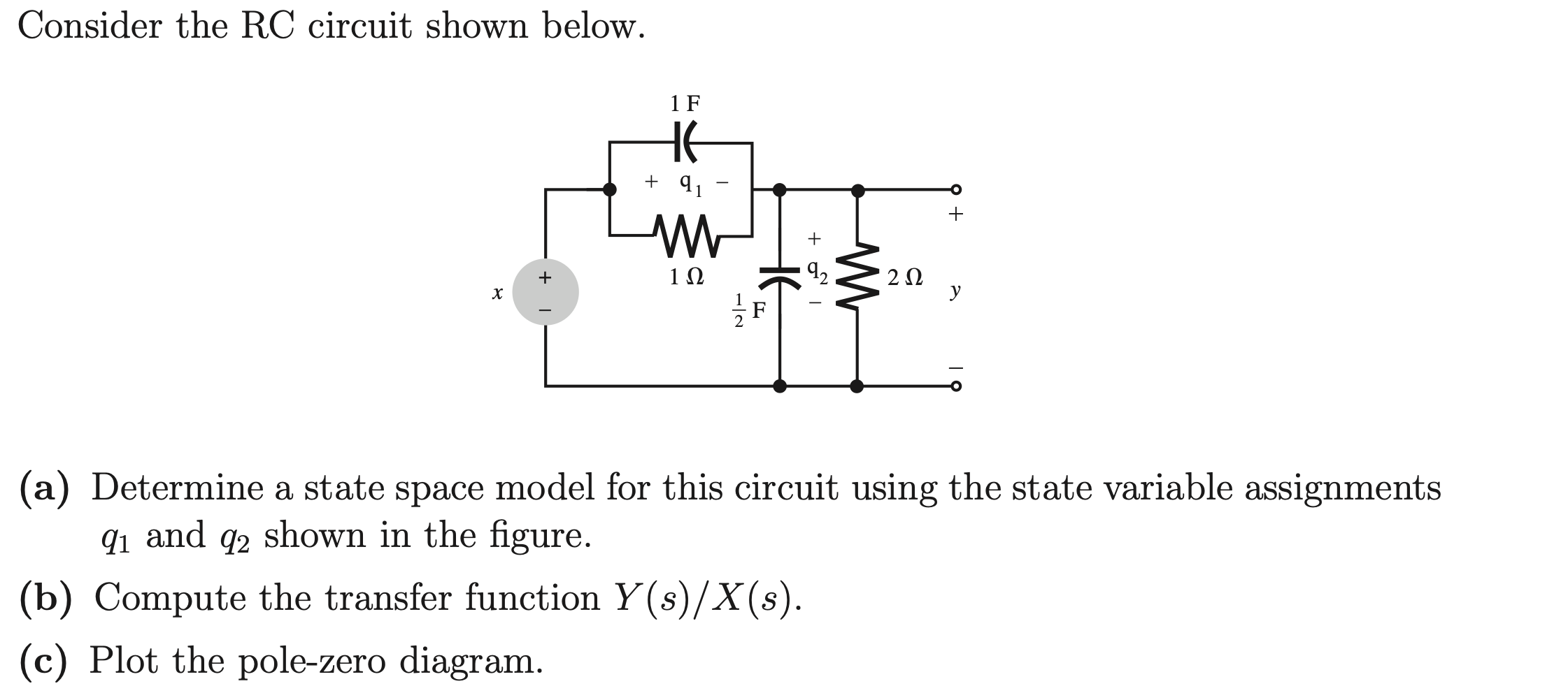 Solved Consider the RC circuit shown below. (a) Determine a | Chegg.com