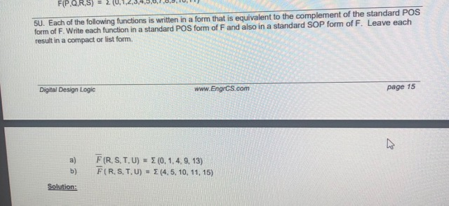 Solved FIP,Q,R,S) 50. Each of the following functions is | Chegg.com