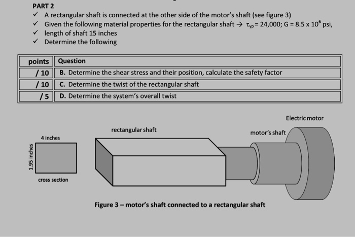 Solved A rectangular shaft is connected at the other side of | Chegg.com