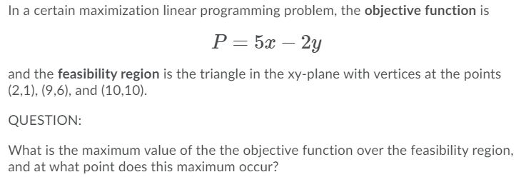 Solved In a certain maximization linear programming problem, | Chegg.com