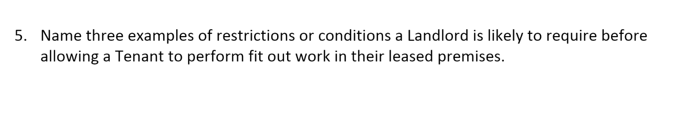 Solved Name three examples of restrictions or conditions a | Chegg.com