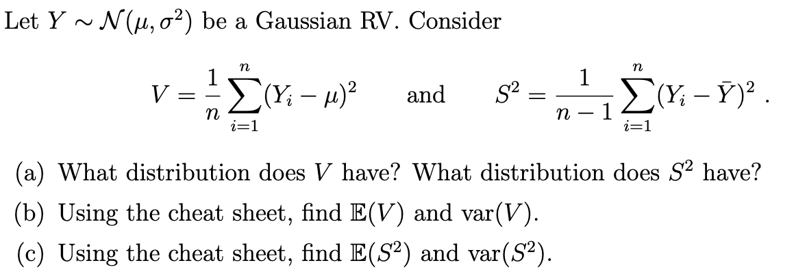 Solved Let Y∼N(μ,σ2) be a Gaussian RV. Consider | Chegg.com