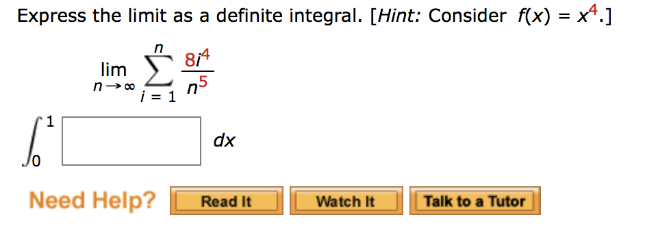 Solved .] Express the limit as a definite integral. [Hint: | Chegg.com