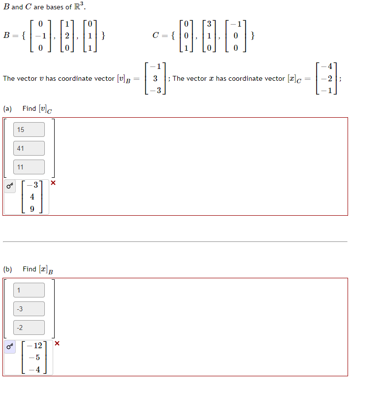 Solved B and C are bases of R3. | Chegg.com