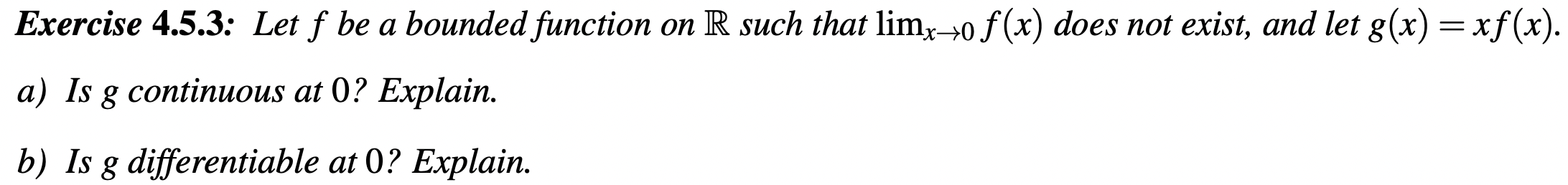 Solved Exercise 4.5.3: Let f be a bounded function on R such | Chegg.com