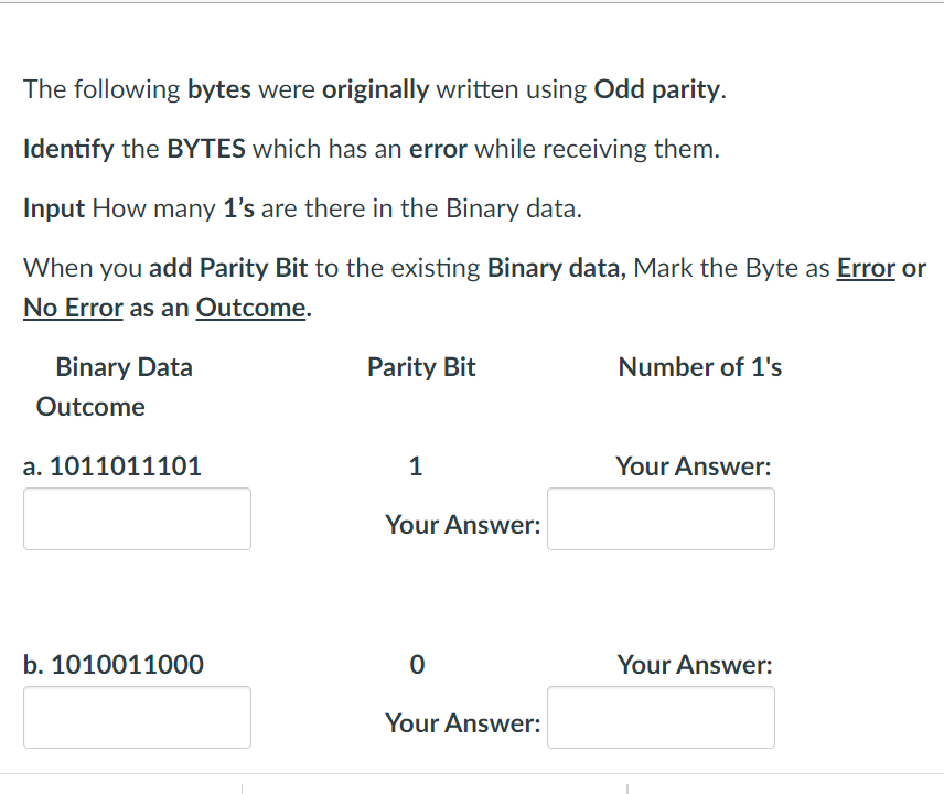Solved The following bytes were originally written using Odd | Chegg.com