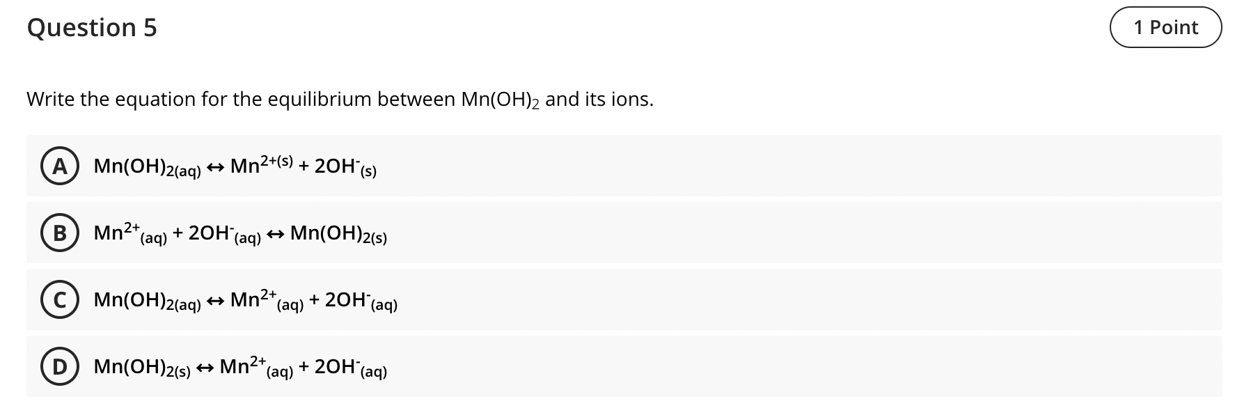 Solved Write the equation for the equilibrium between | Chegg.com