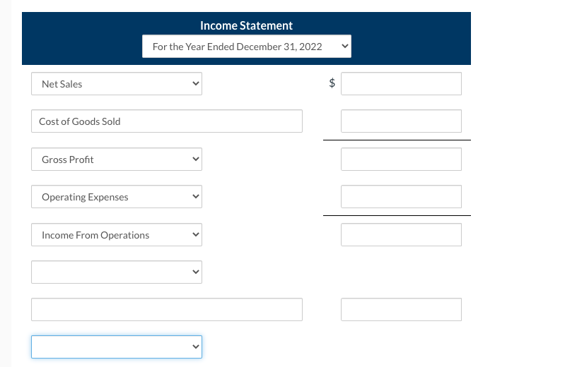 Solved Use the following single-step income statement of | Chegg.com