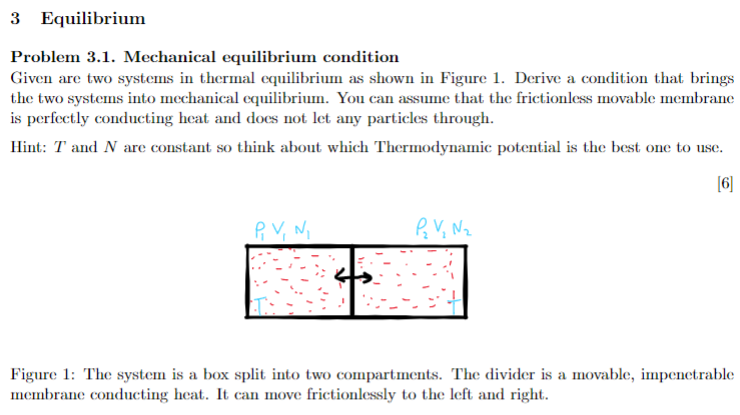 Solved 3 Equilibrium Problem 3.1. Mechanical equilibrium | Chegg.com