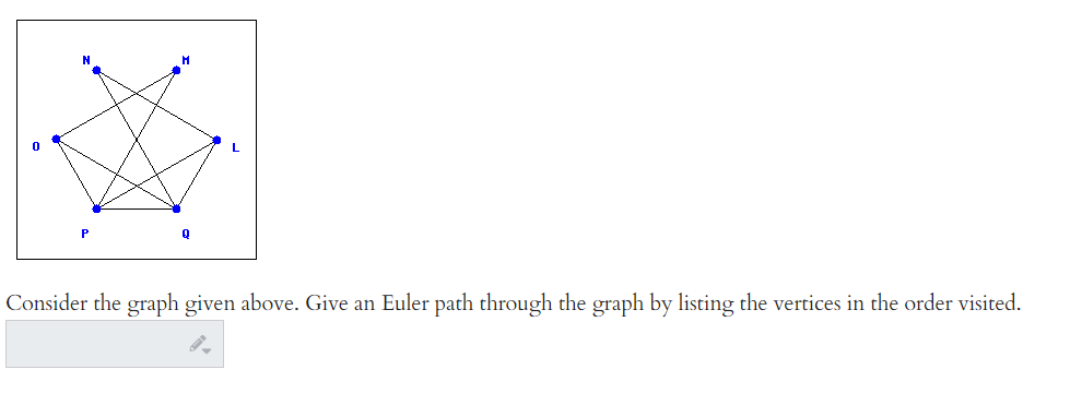 Solved Consider the graph given above. Give an Euler path | Chegg.com