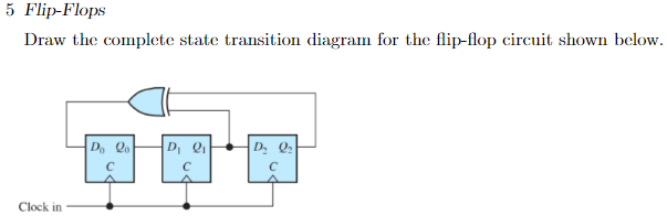 Solved 5 Flip-Flops Draw the complete state transition | Chegg.com