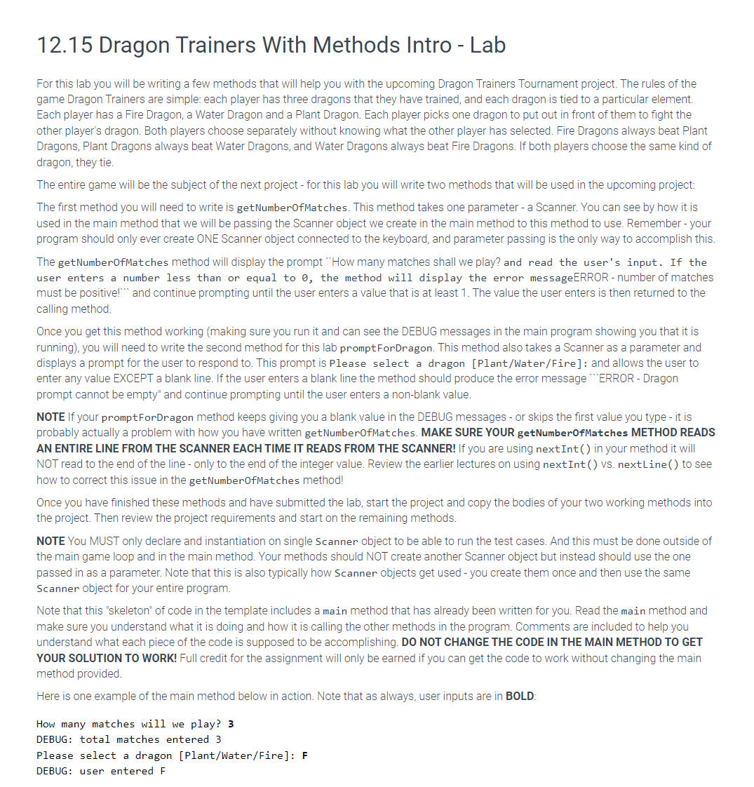 Solved For this lab you will be writing a few methods that | Chegg.com