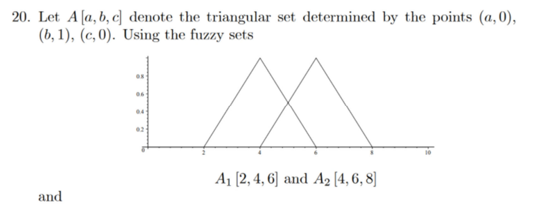 20. Let A (a, b, c) denote the triangular set | Chegg.com