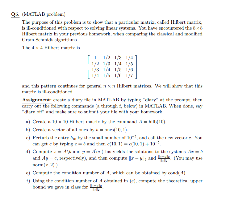 5 Matlab Problem The Purpose Of This Problem Is To 