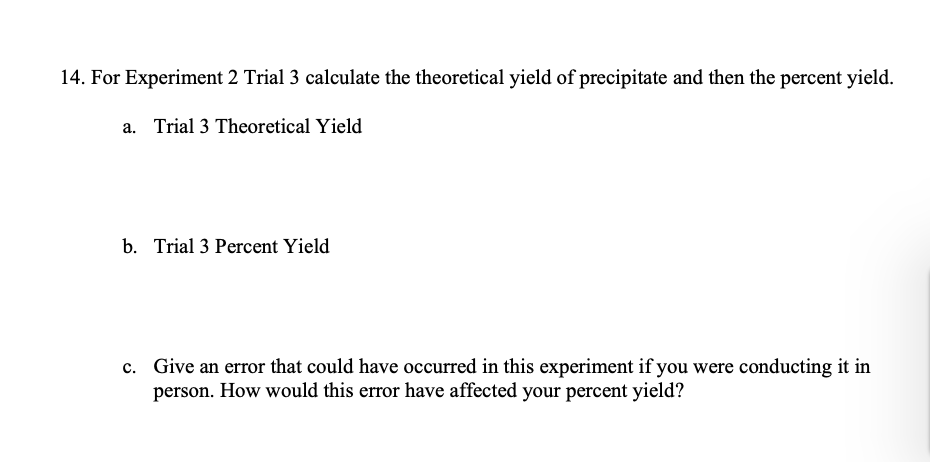 Solved Experiment 2: Test Different Ratios of Copper(II) | Chegg.com