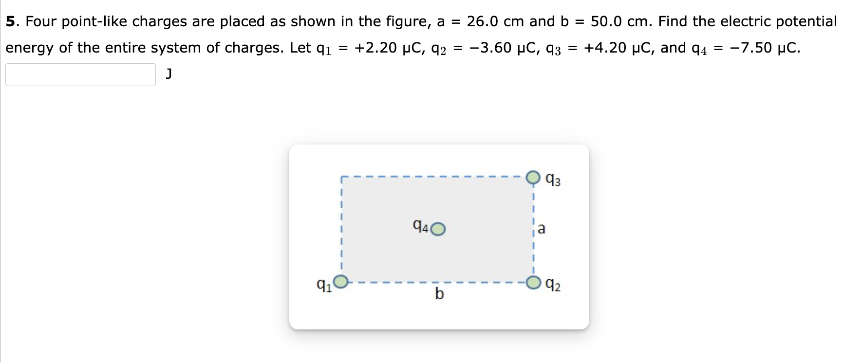 Solved 5. Four point-like charges are placed as shown in the | Chegg.com