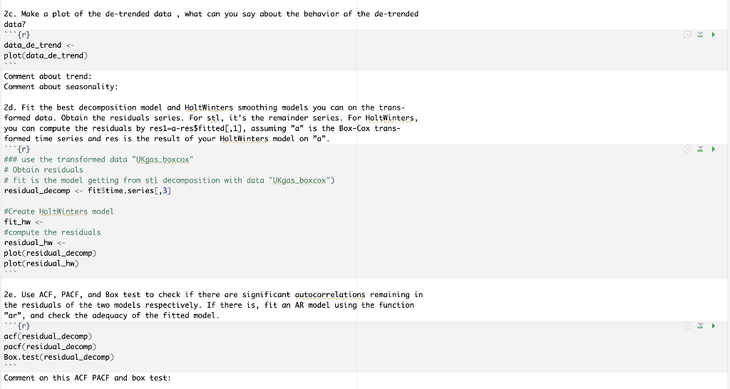 Solved The time series object UKgas in the datasets package | Chegg.com