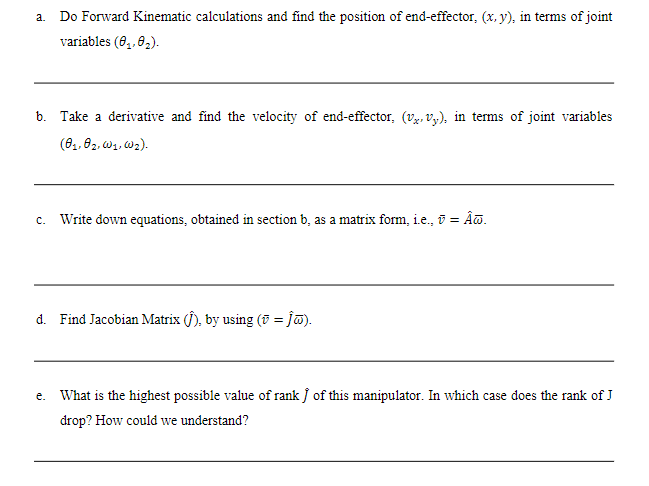 Solved Consider such an RR planar mechanism given in Figure | Chegg.com
