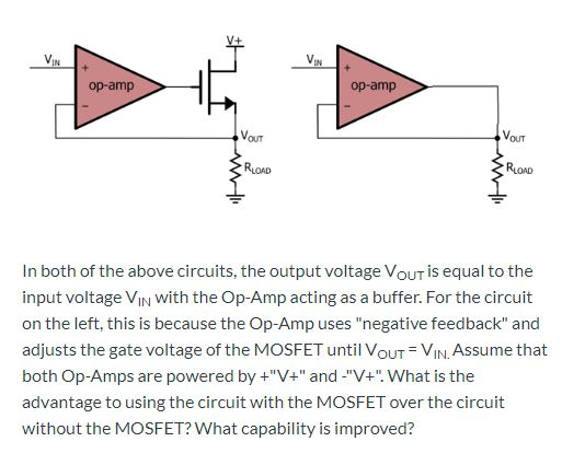 Solved op-amp op-amp Vout SRLORD W In both of the above | Chegg.com