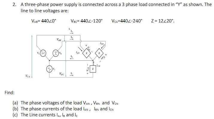 Solved A three-phase power supply is connected across a 3 | Chegg.com