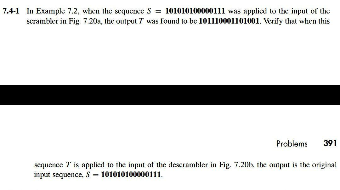 Solved 7.4-1 In Example 7.2, when the sequence S = | Chegg.com