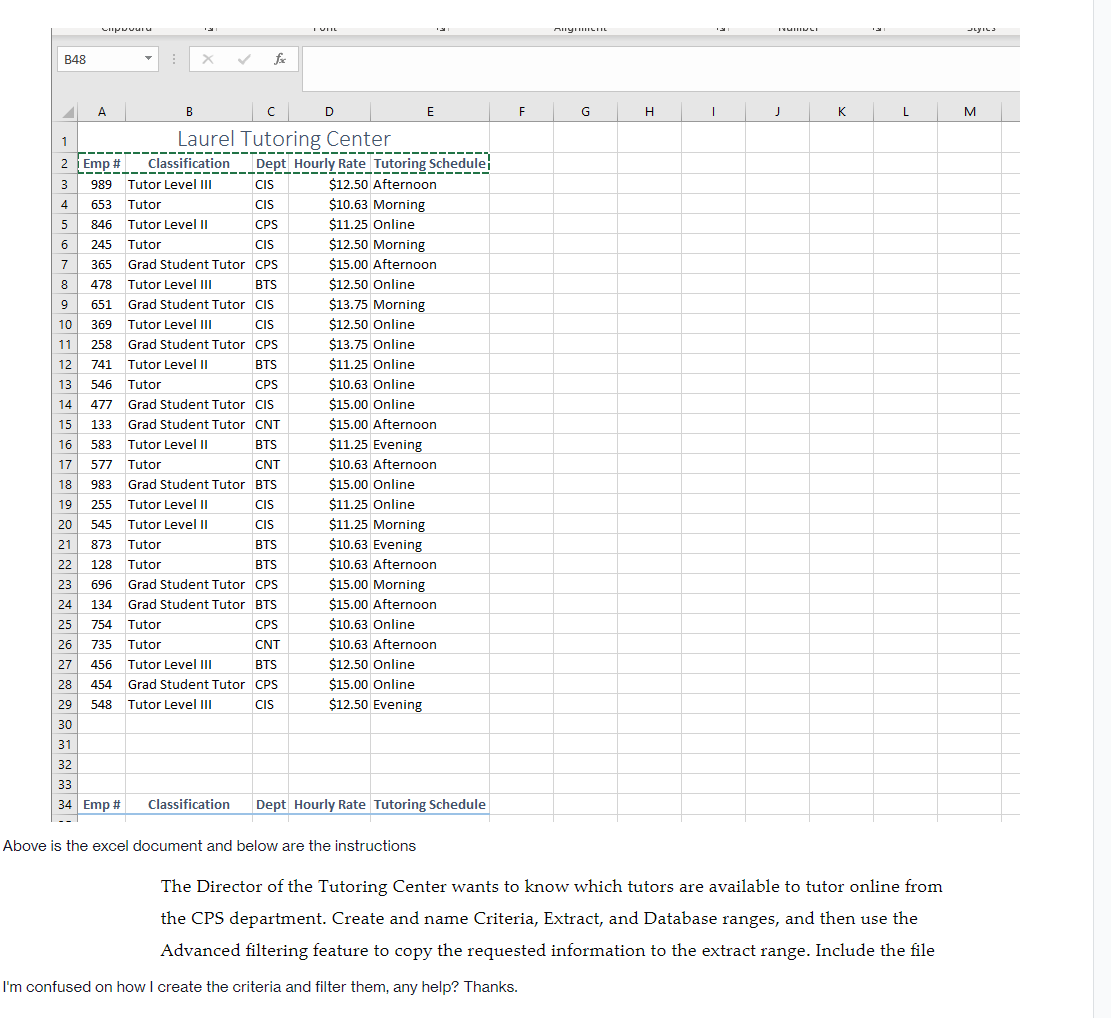 Solved re is the excel document and below are the | Chegg.com