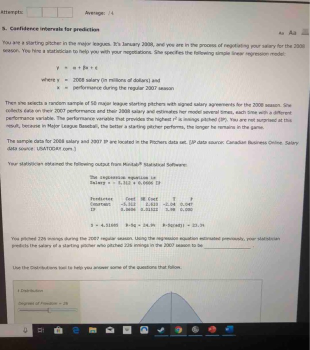 Solved Attempts: Average: 14 5. Confidence intervals for | Chegg.com