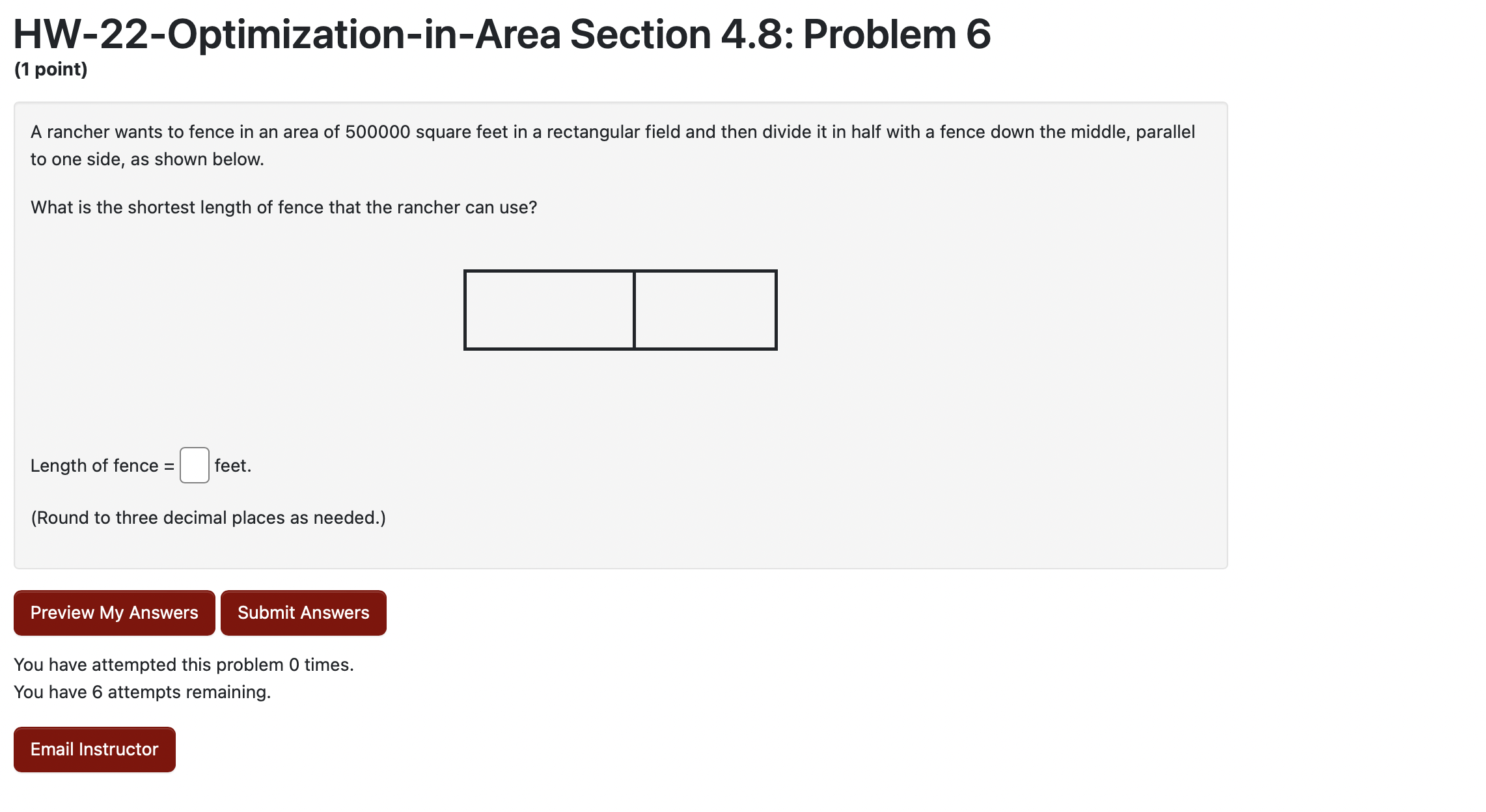 Solved HW-22-Optimization-in-Area Section 4.8: Problem 6 (1 | Chegg.com