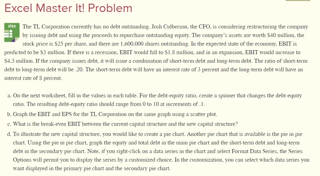 Solved Need to solve on excel! Please share screenshots. | Chegg.com