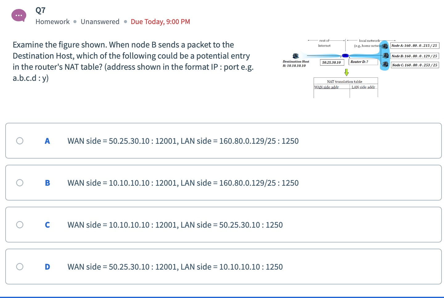 Solved Q7 Homework • Unanswered • Due Today, 9:00 PM rest of | Chegg.com