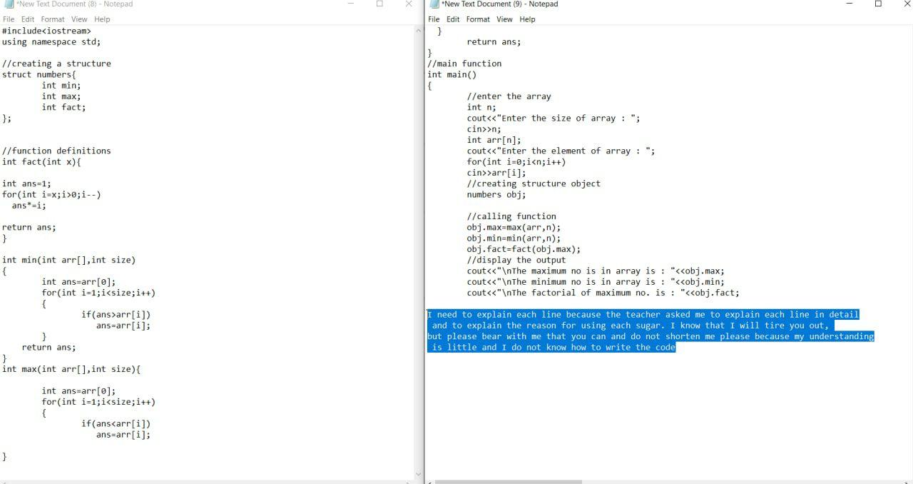 Solved "New Text Document (8) - Notepad File Edit Format | Chegg.com